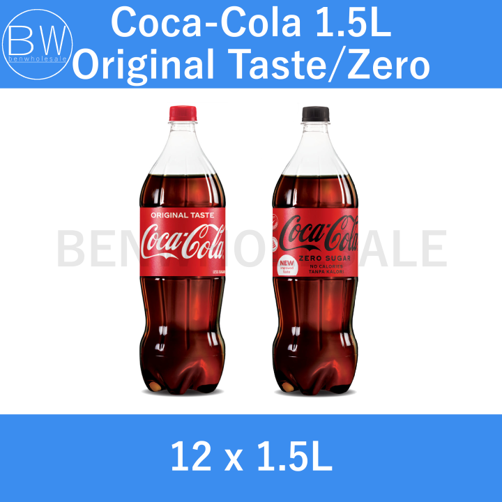 Coca-Cola Coke Original Taste / Coke Zero No Sugar 1.5L (12 x 1.5L) | Lazada Singapore