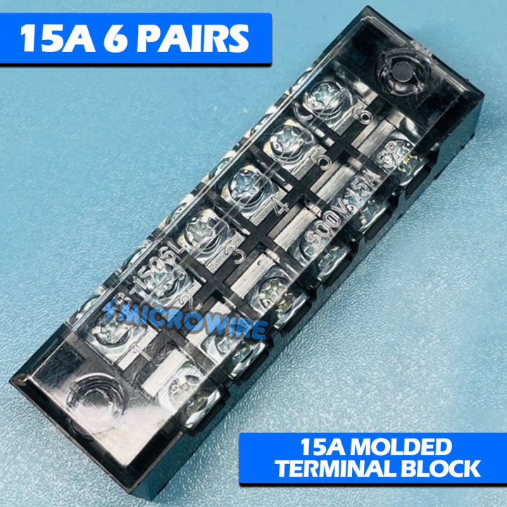 15A Molded Type Terminal Block Electrical TB-1506 15A 600V 6 PIN | Lazada PH