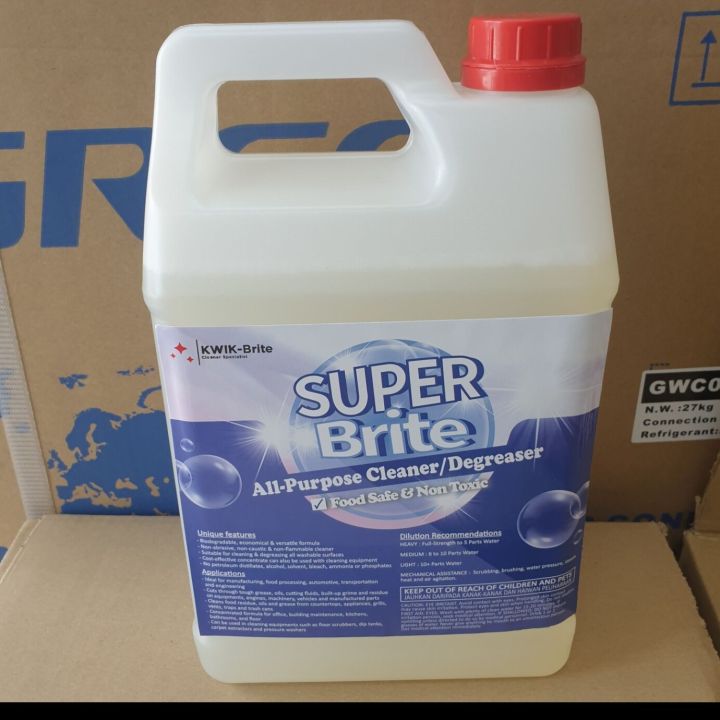 SUPER BRITE (4 Litre) - All-Purpose Cleaner/Degreaser , Food Safe & Non Toxic | Lazada
