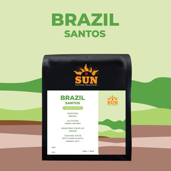 Brazil Santos (Single Origin) เมล็ดกาแฟ บราซิล ซานโตส (100% อาราบิก้า ...