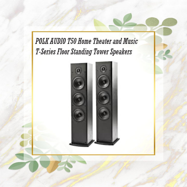 POLK AUDIO T50 Home Theater and Music T-Series Floor Standing Tower ...