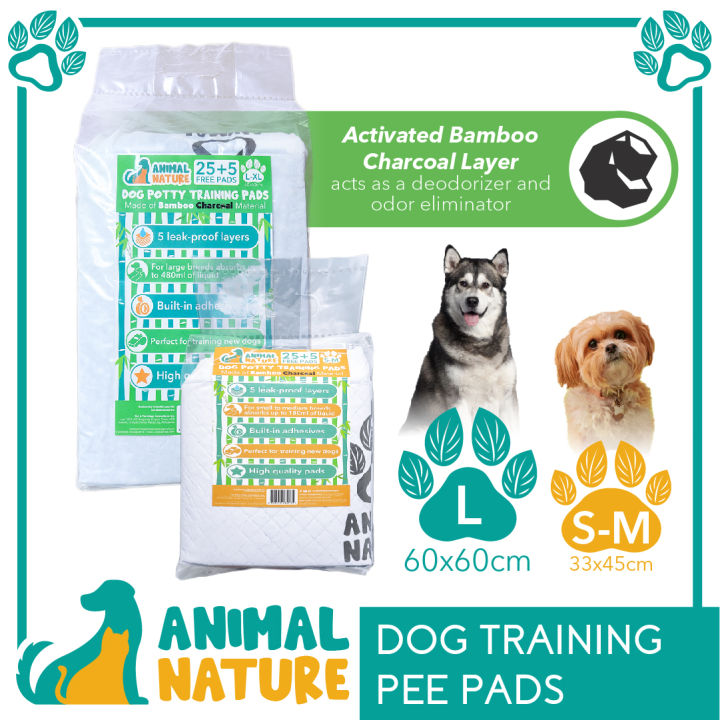 Animal Nature Training Pads Dog Pee Pads and Underpads with Bamboo and ...