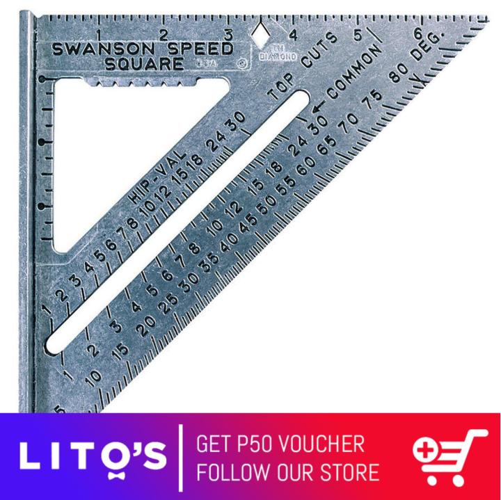 Swanson Tool S0101 7-inch Speed Square Layout Tool with Blue Book ...