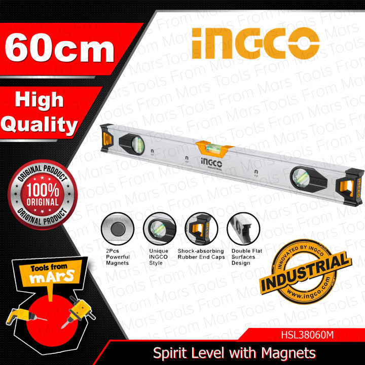 INGCO Spirit Level with Magnets 60cm HSL38060M -TFM- IHT | Lazada PH