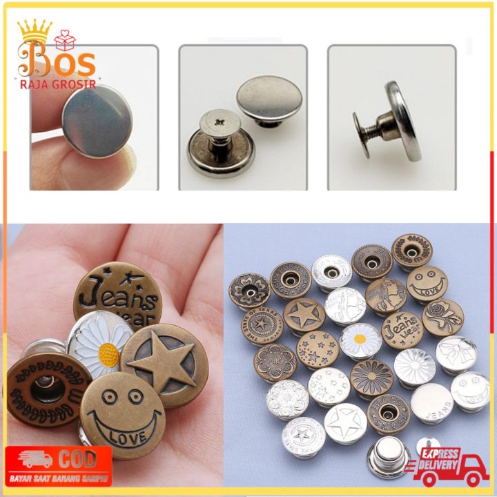 Kancing Jeans Logam Tusuk Simple Adjustable Kancing Celana Jeans Model ...