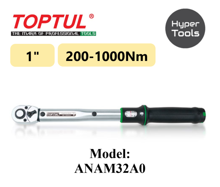 TOPTUL Micrometer Adjustable Torque Wrench 1” 200-1000Nm (1250mml ...