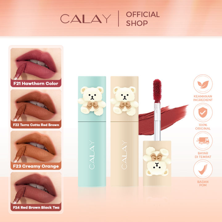 Calay Lipgloss tahan lama anti air Lipstik Lip Tint Tahan Minyak ...