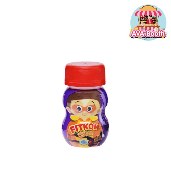 FITKOM ISI 21 TABLET - ANGGUR / MULTIVITAMIN ANAK / TABLET HISAP ANAK ...