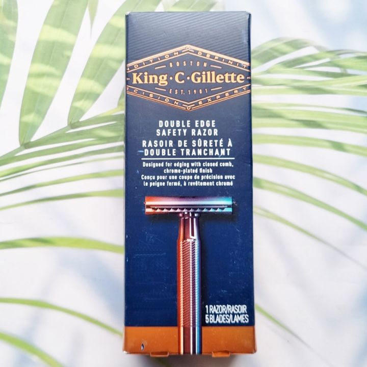 (King C Gillette®) Double Edge Safety Razor 1 เครื่อง + 5 ใบมีด ยิลเลต ...