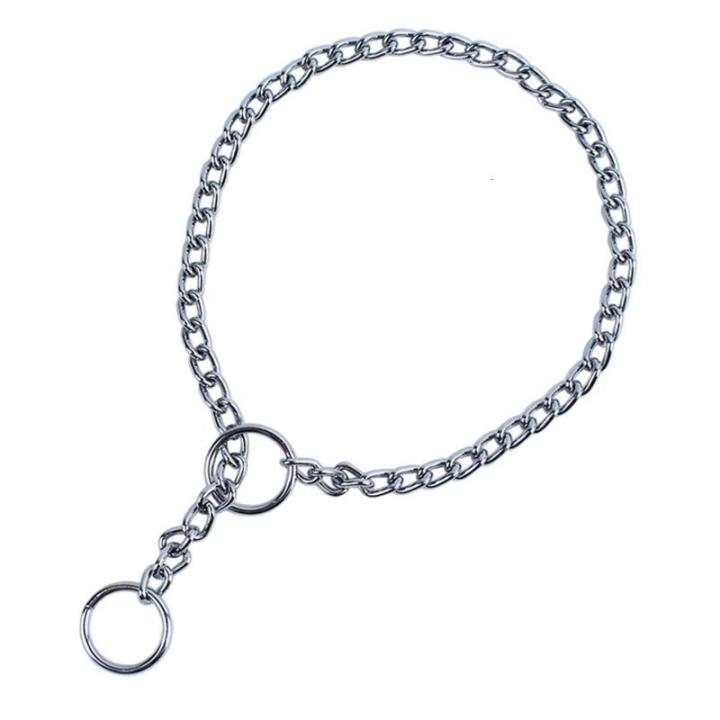 Dog Collar Stainless Steel Iron Choke Chain Puppy Metal Chains Pet Show ...