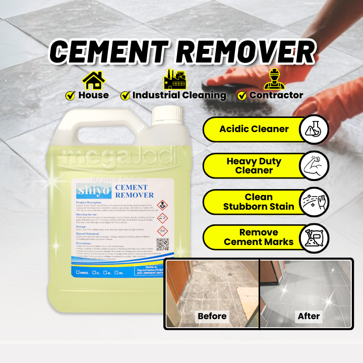 【4 Litre】Tile Cement & Stain Remover / Pencuci Lantai Mozek Cement ...