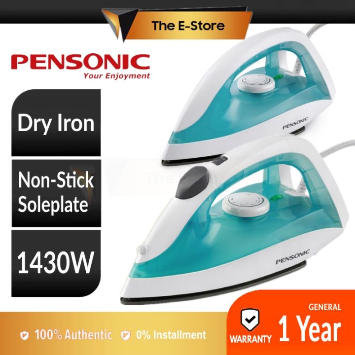 Pensonic 1430W Dry Iron with Non-Stick Soleplate | PI-8502 PSI-8902 CI ...