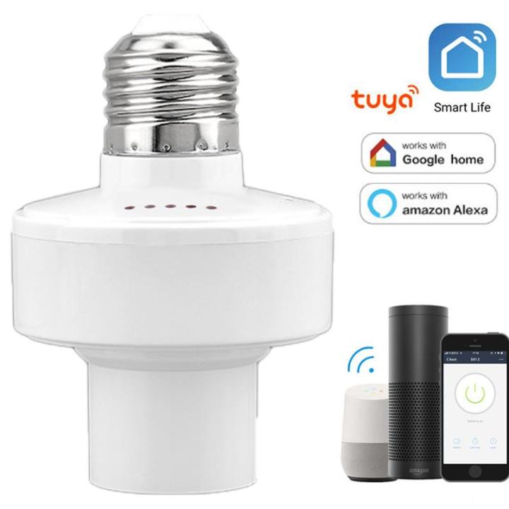FLEWWER Tuya Smart Wifi Light Socket Lamp Holder For Led Bulb E27 ...