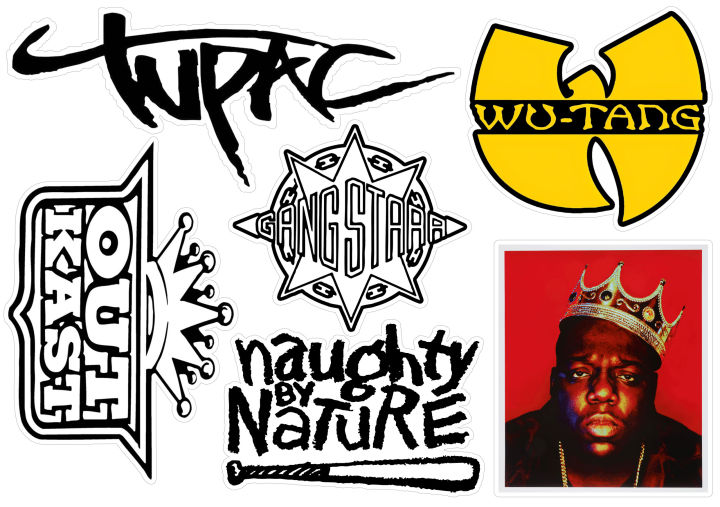 90s Rap Hip hop Vinyl Sticker Pack (Stickers for Phones, Laptops ...