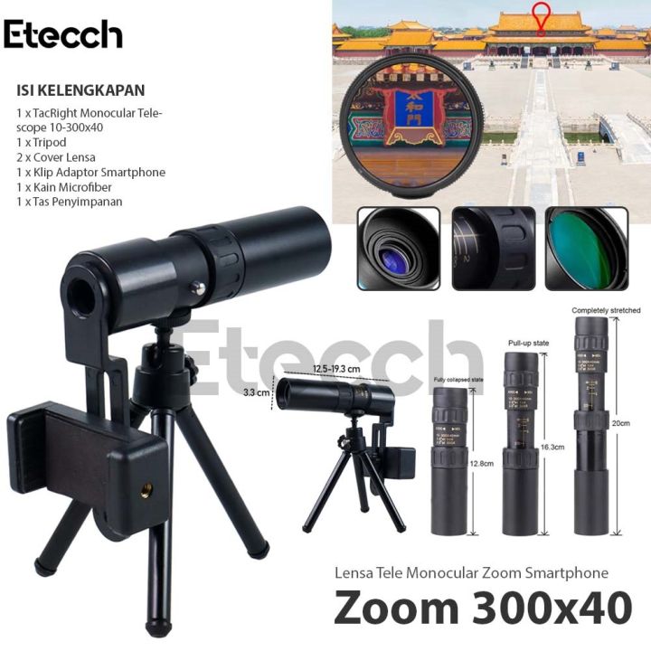 Telescope 10-300x40 Zoom with Tripod and Clip | Lazada Indonesia