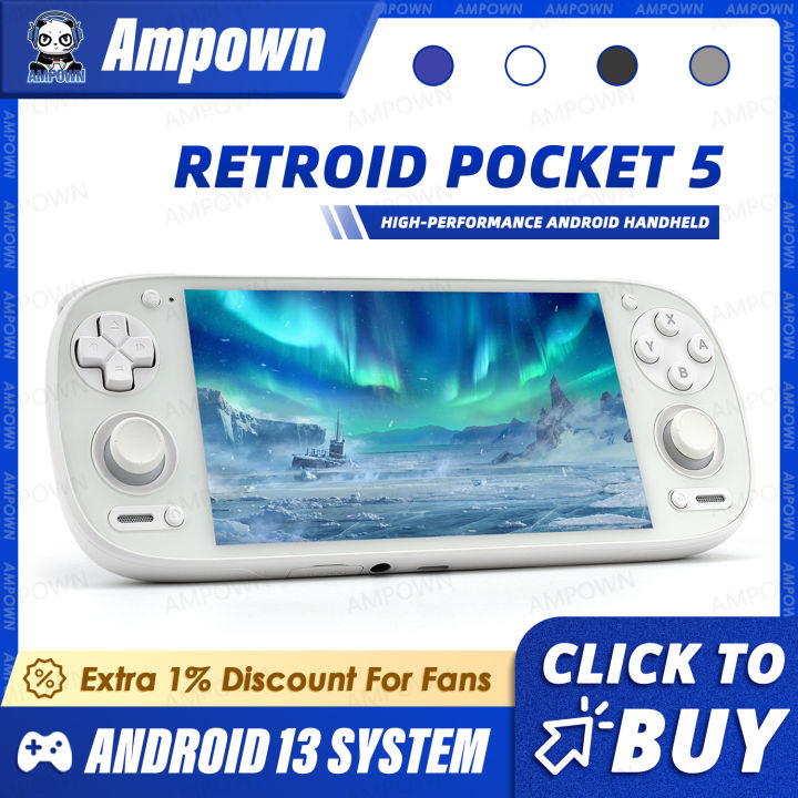 Retroid Pocket 5 Handheld Game Console 5.5'' AMOLED Screen Android13 ...