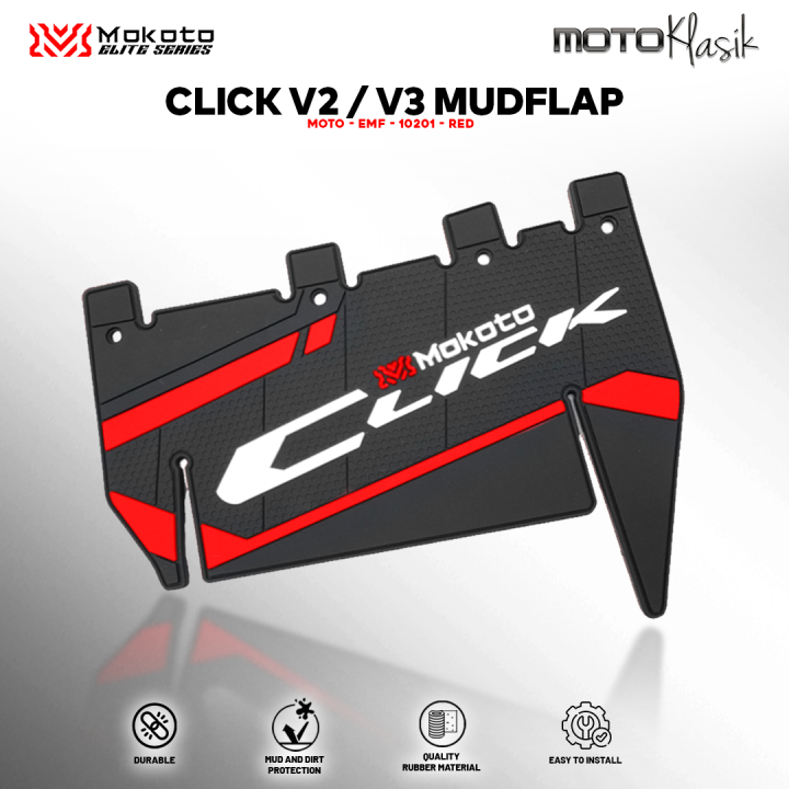 MOKOTO ELITE SERIES HONDA CLICK V2 / CLICK V3 RUBBER MUD FLAPS ...