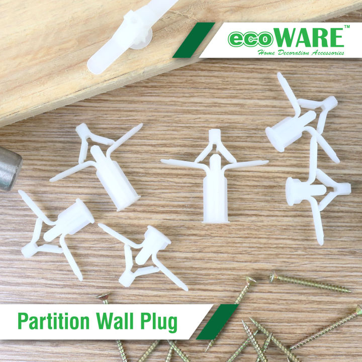 ecoWARE Partition Wall Plug PVC Butterfly Wall Plug Ceiling Plug Nylon ...