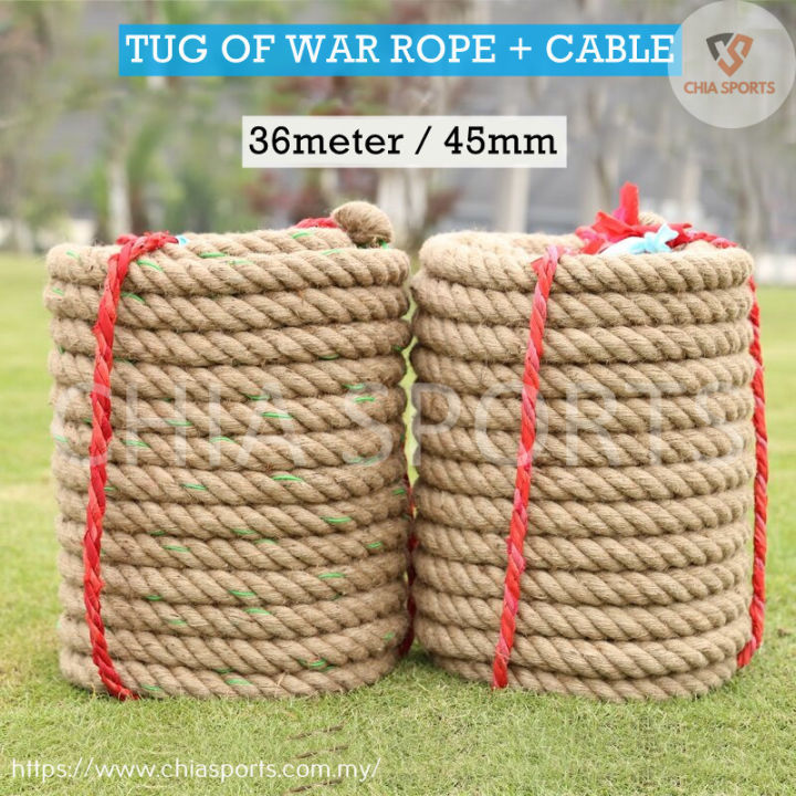 Tug of War Rope 36m 4.5cm 45mm with cable Tali Tarik Official Battling ...
