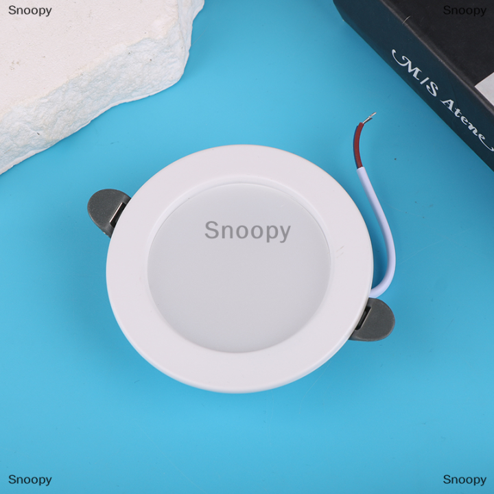 Snoopy ไฟดาวน์ไลท์ LED 7W, โคมไฟเพดาน LED แบบฝังทรงกลมแผง AC220V ไฟในร่มให้ความอบอุ่น เย็นสีขาว ...