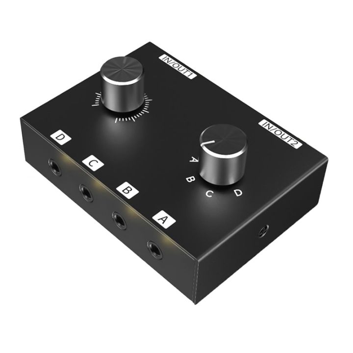 Bi-Directional 3.5mm Audio Switcher 4 in 2 Out Audio Switch Box 6-Way ...