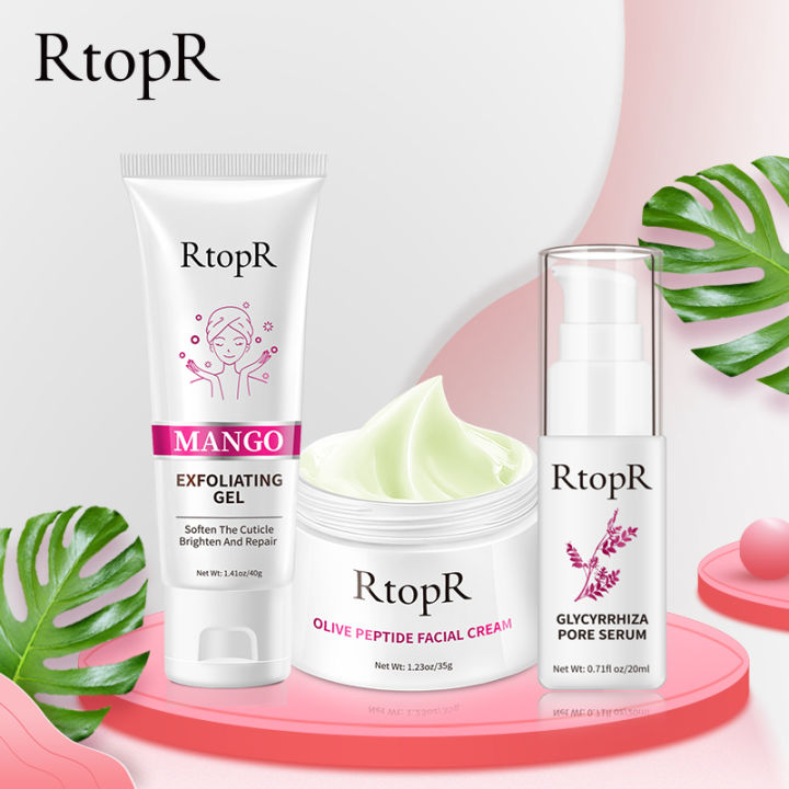 RtopR Moisturizing And Shrinking Pores Skin Care Set Mango Exfoliating ...