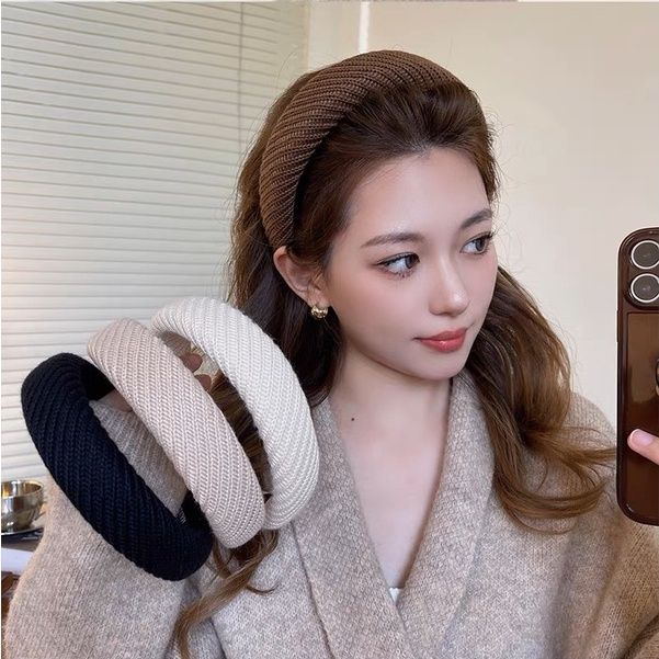 EMS FASHION Korean Hair Band Gentle Knitted Wide Headband Fashion ...