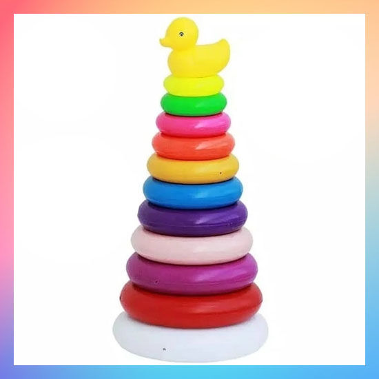 Mainan Anak Donat Susun 10 Jumbo Plus Bebek | Lazada Indonesia