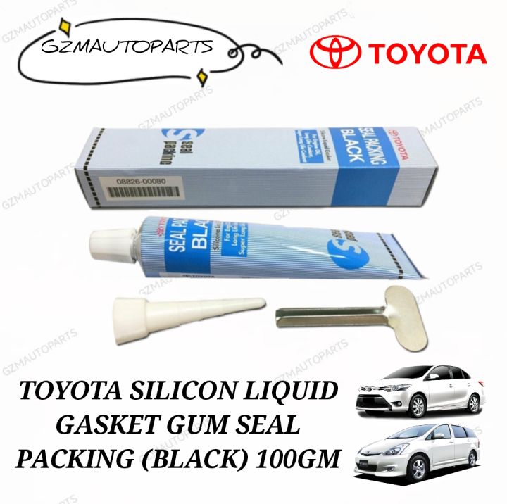 TOYOTA SILICON LIQUID GASKET GUM SEAL PACKING (BLACK) 100GM | Lazada
