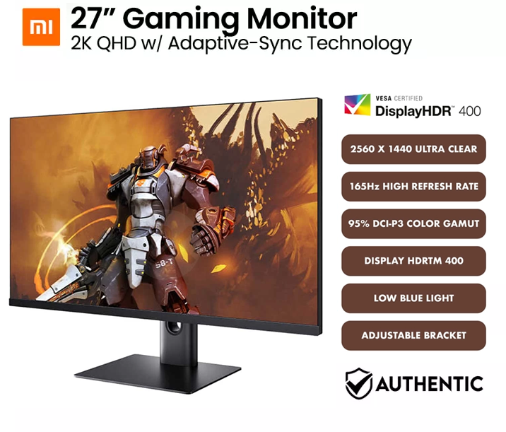 Xiaomi Mi 27-Inch Gaming Monitor 165Hz Ultra High Refresh Rate IPS E ...