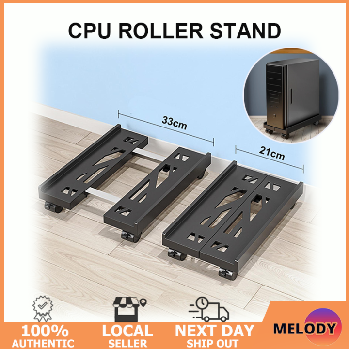 💖SG Stock💖Computer Stand Cpu Roller Stand With Wheels For Computer Pc ...
