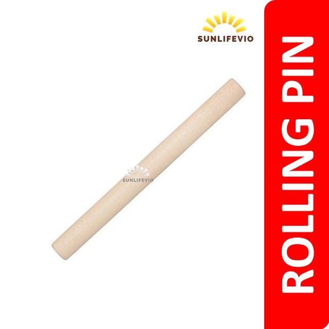 WOODEN ROLLING PIN | BAKING DOUGH ROLLER | KAYU PENGGELEK 29CM | Lazada