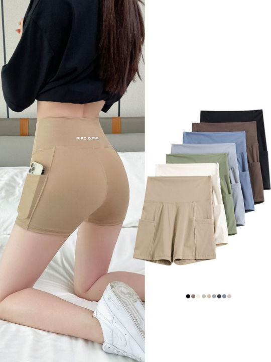 Yingbao Fitness Yoga Shorts With Pocket Outdoor Running Cycling Sports