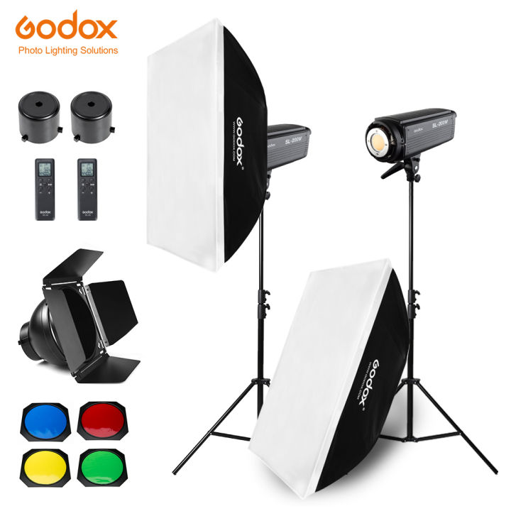 Godox Studio Continuous Light Kit 2x 200Ws Studio LED Light,Softbox ...