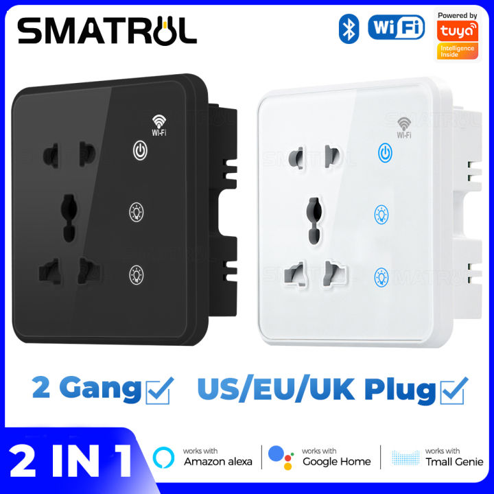 SMATRUL Smartlife/Tuya Wifi Smart Socket on off Light Switch US EU UK ...