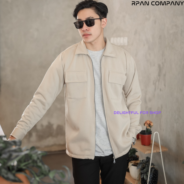 DFShop COD Bayar Di Tempat - Shacket Jacket Pleece Zip Distro Pria ...