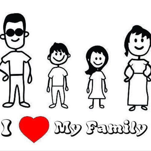 Terbaru Stiker I Love Family Untuk Mobil Keluarga Ukuran 20cm Murah ...