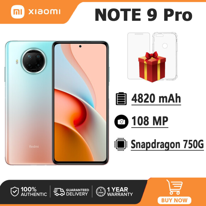 Redmi Note 9 Pro Cellphone Snapdragon 750G Octa Core 5G Smart Phone 108MP Camera 4820mAh Battery ...