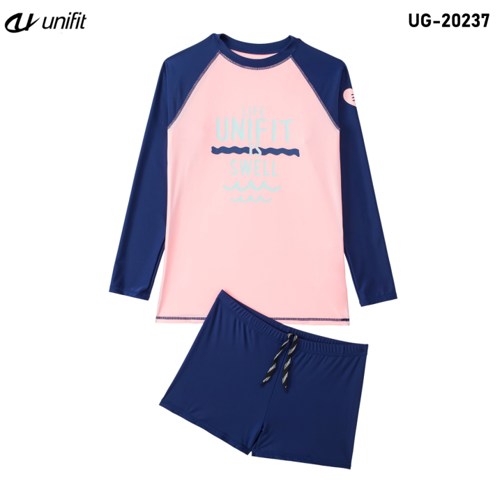 UNIFIT Women,s Rash Guard Swimsuit Swimwear Dri-Fit Rush Guard Terno UG ...