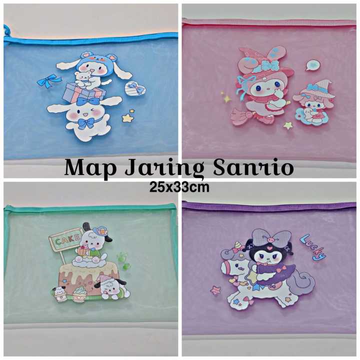 MAP JARING SANRIO A4 MAP JARING ZIPPER MAP MAP RESLETING SANRIO MAP ...