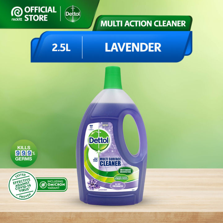 Dettol Multi Action Cleaner/Multi Surface Cleaner 2.5L (Lavender/Citrus ...