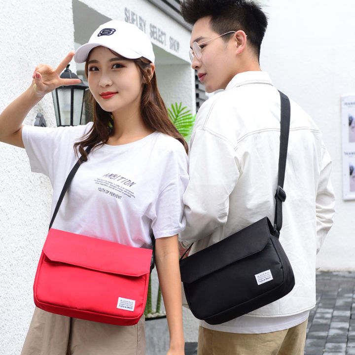 QFDI กระเป๋า สะพาย ชาย กระเป๋า สะพาย ชาย ผ้าใบ กระเป๋าผ้าสีดำ กระเป๋า ...