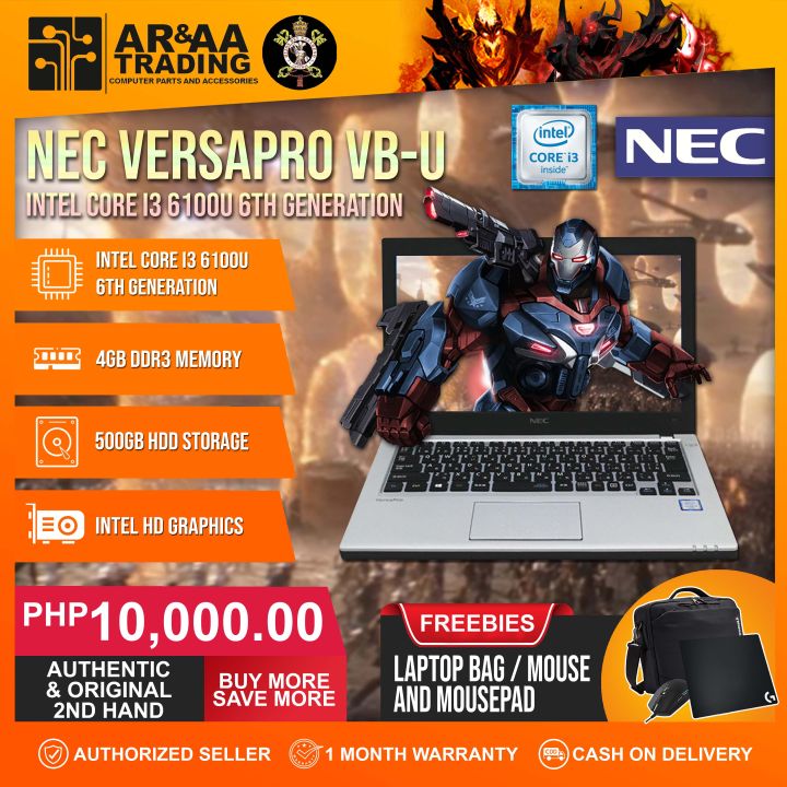 💻 Laptop NEC Versapro VB-U Intel Core i3 6100U 6th Gen 4GB DDR3 500GB ...