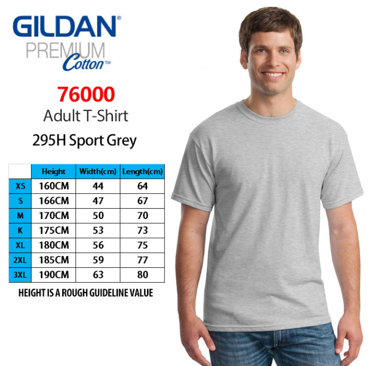 Gildan Premium Cotton 76000 Adult T-Shirt | Lazada PH