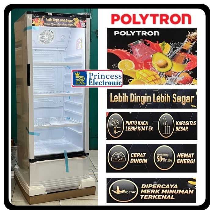 POLYTRON Show case Kulkas Pendingin Minuman SCN 180 L | Lazada Indonesia