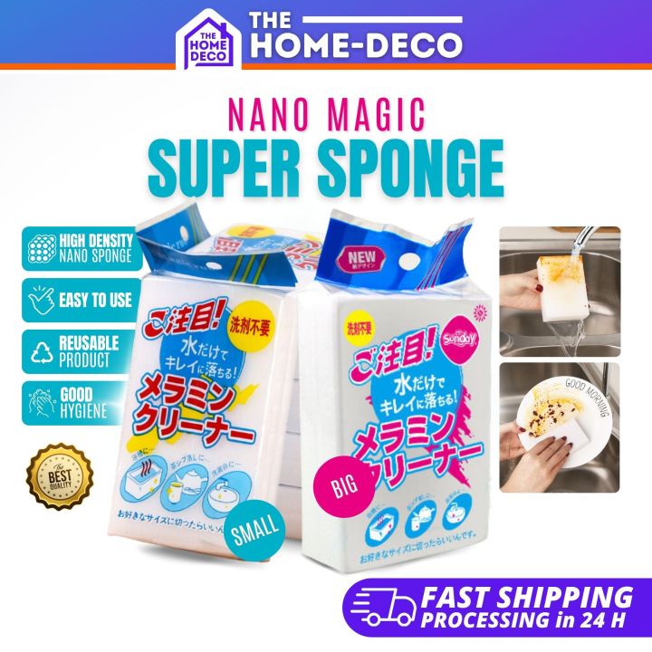Nano Magic Sponge Multipurpose Sponge Melamine Foam Reusable Dish ...