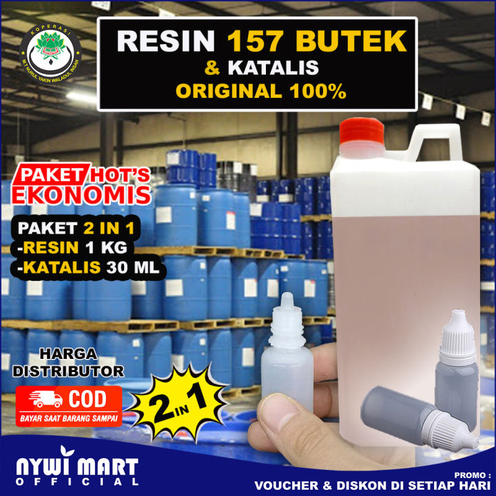 TERMURAH Resin Yucalac 157 Butek 1Kg Katalis 30ml / Mat fiber ...