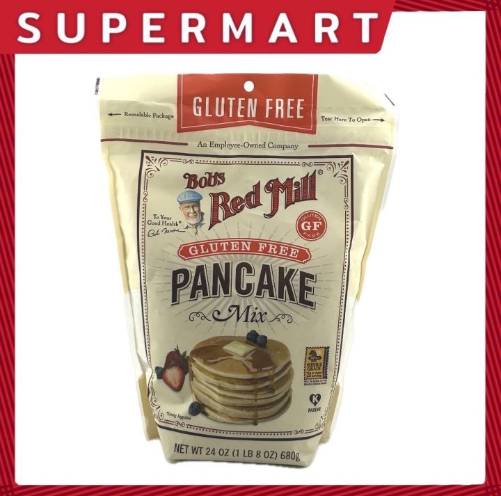 SUPERMART Bob's Red mill Pancake Mix 380 g.บ็อบส์เรดมิล แป้งแพนเค้ก กล ...