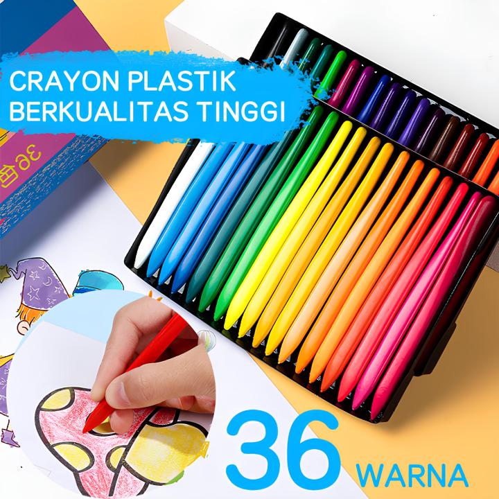[36 WARNA] Magic Crayon Lab |Anti Tangan Kotor |Non Toxic| Aman Untuk ...