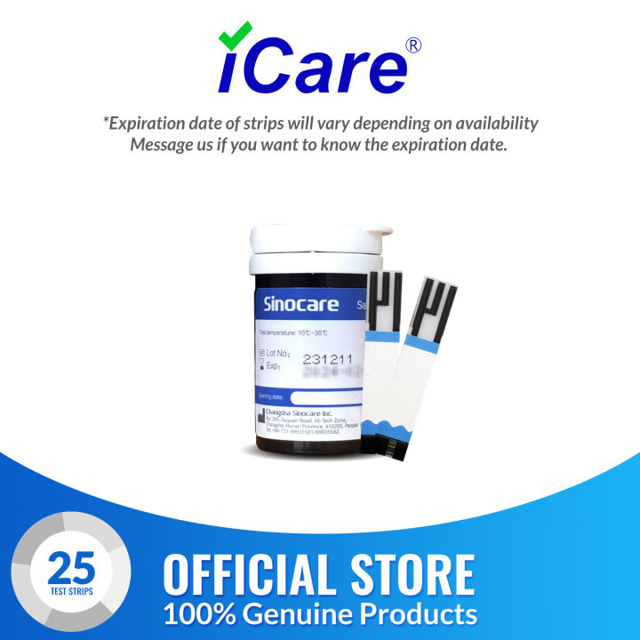 iCare A25 25pcs Test Strips for Safe Accu Blood Glucose Meter ...
